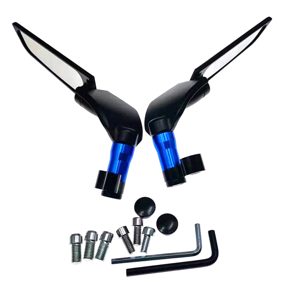 Motorcycle universal modified rotating fixed wind wing rearview mirror ...
