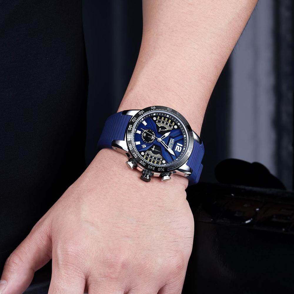 JOOLINK Official Store MEGIR 2106 ชายกีฬานาฬิกาซิลิโคนควอตซ์นาฬิกาทหาร ...