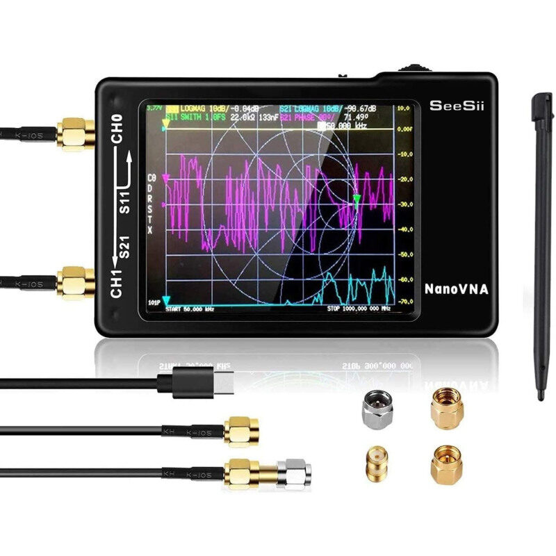 NanoVNA-H Vector Network Analyzer 10KHz-1.5GHz MF HF VHF UHF พร้อม ...