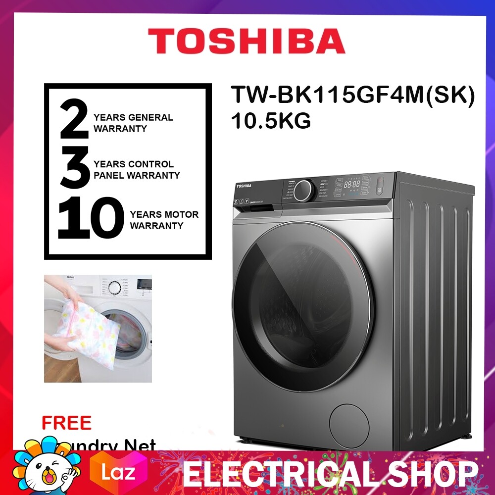 Toshiba 10.5KG Front Load Washer TW-BK115GF4M(SK) Inverter Washing Machine TWBK115GF4MSK Mesin ...