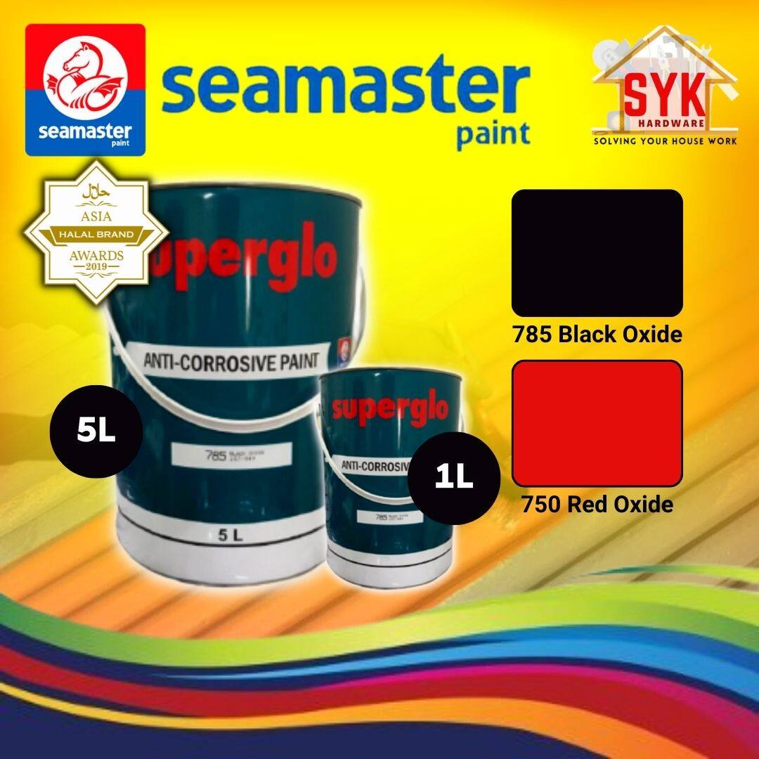SYK Seamaster Super Glo Anti Rust Paint (1Liter/5 Liters) Red Oxide ...