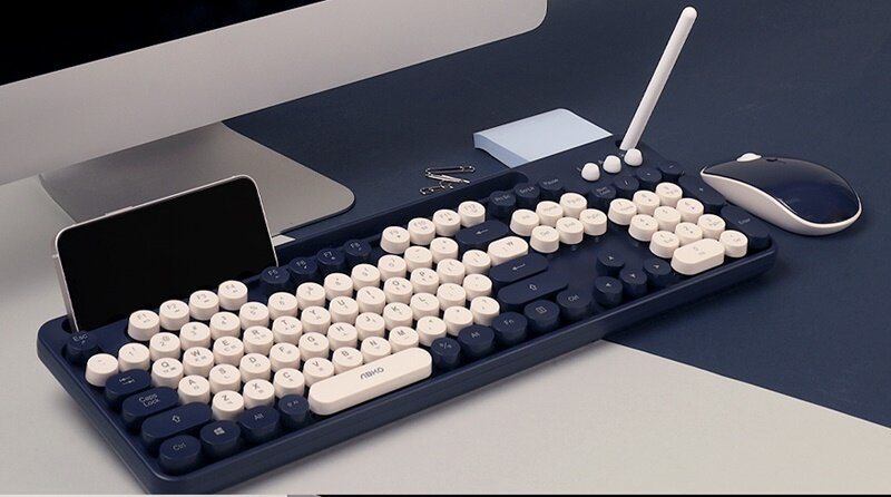 ABKO WKM50 Wireless Membrane Keyboard & Mouse Set (2colors) Korean Keyboard | Lazada
