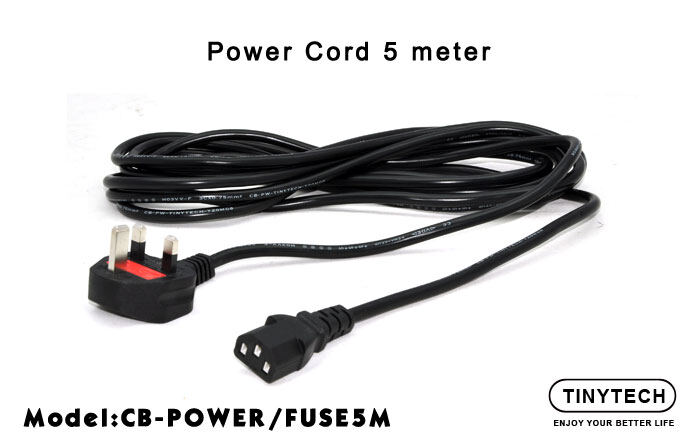 TINYTECH 5M UK 3PIN PLUG POWER CORD WITH FUSE | Lazada