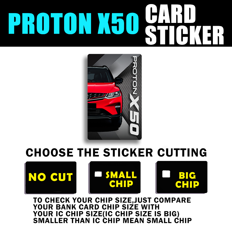 PROTON X50 - ATM STICKER - TNG CARD STICKER - BANK CARD STICKER - TOUCH ...