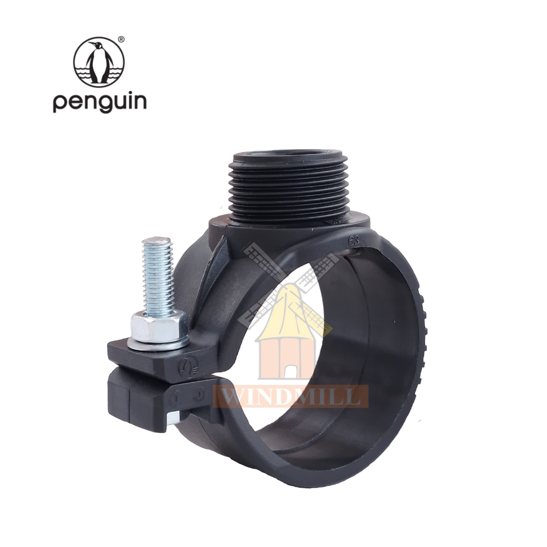 (1pcs) Jumbo clamp saddle male thread 63mm saddle clamp irrigation ...