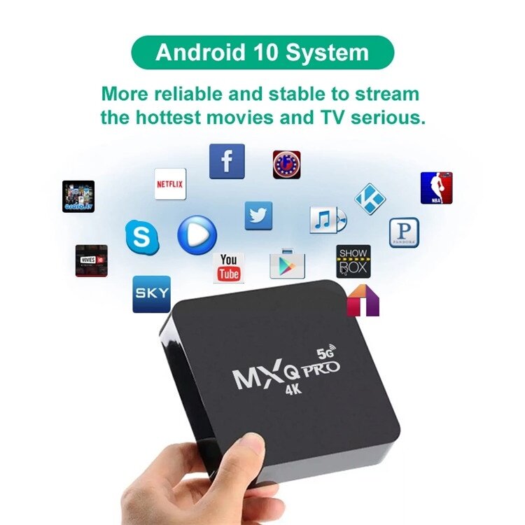 Tv Box Smart 4K Pro 5G 8Gb/128Gb Wifi Android 10.1 Tv Box Smart MXQ PRO 5G 4K - CHGYS - ThaiPick