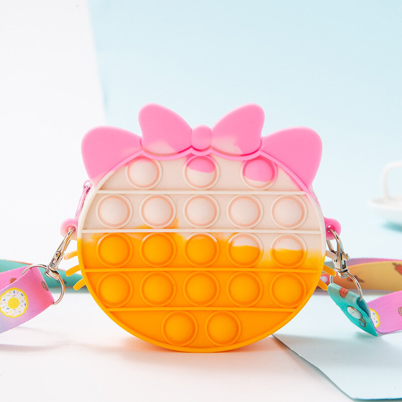 2IN1 Popper Sensory Pop it Silicone Push Bubble Stationery Storage ...