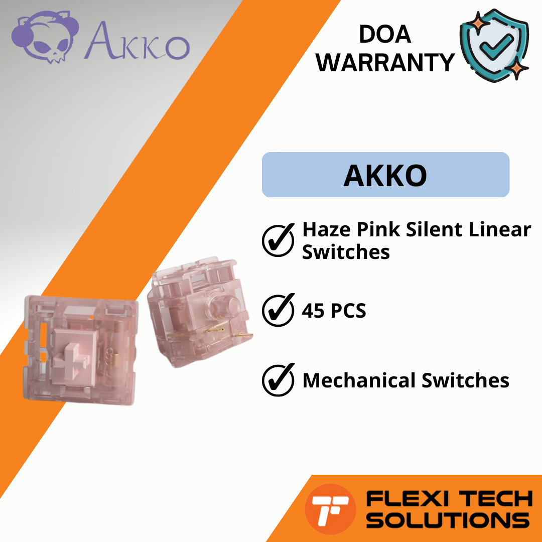 Flexi Tech AKKO Haze Pink Silent Linear Switches Keyboard Switch | Lazada