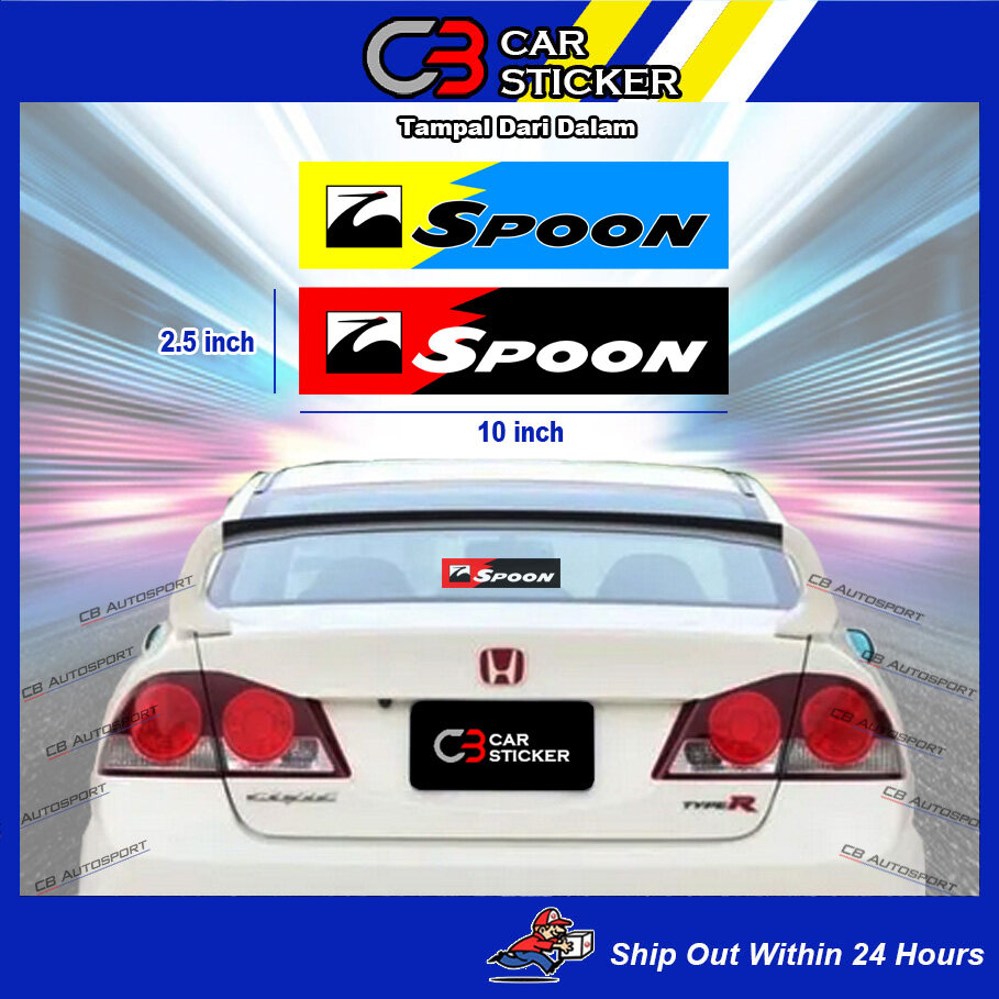 Spoon Sports Car Winscreen Sticker / CS580 | Lazada