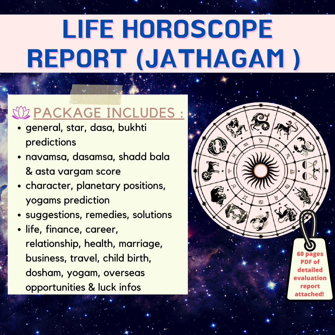 Astrology Birth Chart Report (Jenma Jathagam)(60 PAGES) | Lazada