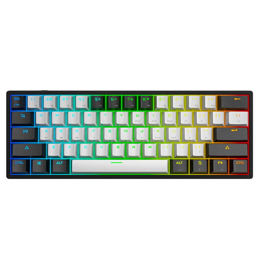 NicEseed LEAVEN K620 Wired Mechanical Gaming Keyboard 61-key Type C ...