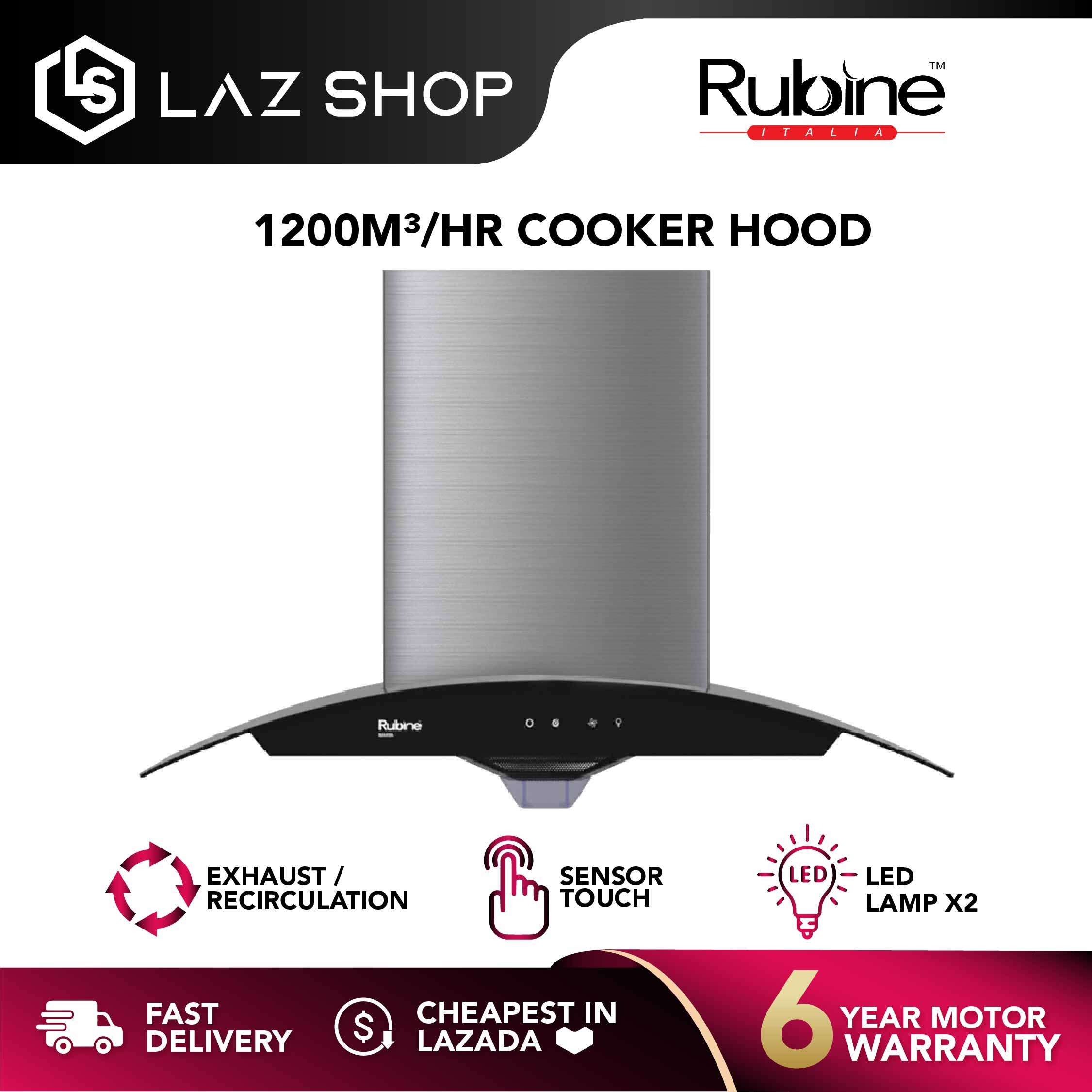 Rubine 1200m³/hr Glass Hood RCH-MARIA-SS | Lazada