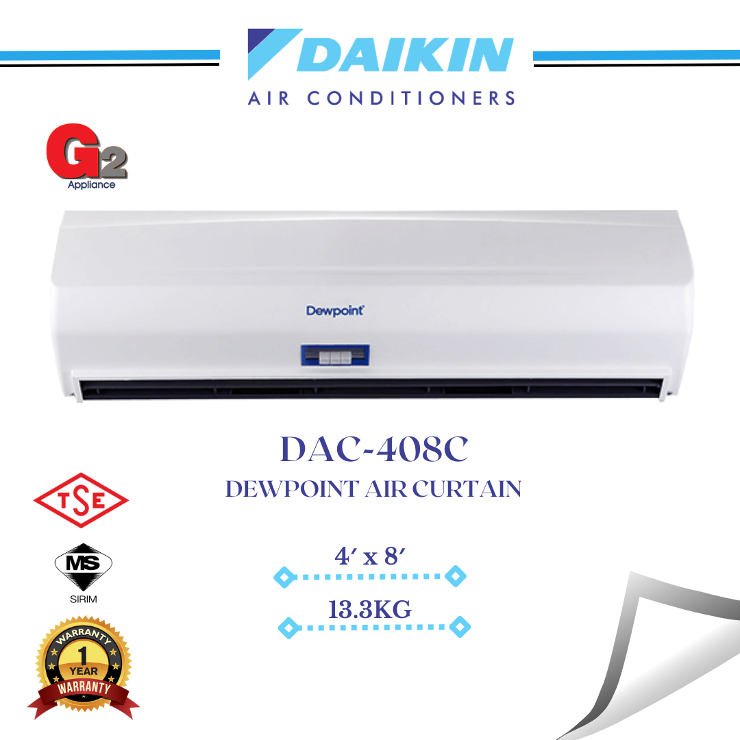 DEWPOINT AIR CURTAIN (READY STOCK) DAC-408C-DAIKIN WARRANTY MALAYSIA ...