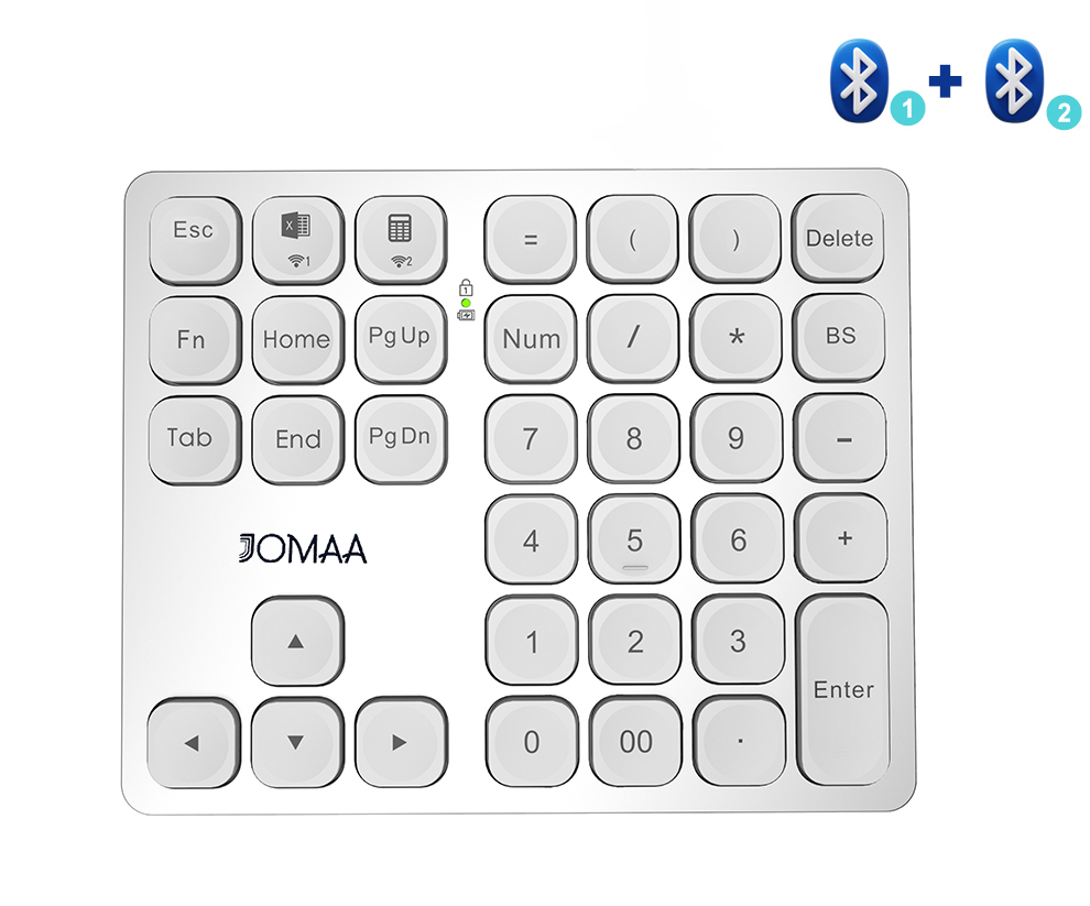 SeenDa Bluetooth Numeric Keypad Wireless Rechargeable 36 Keys Digital ...