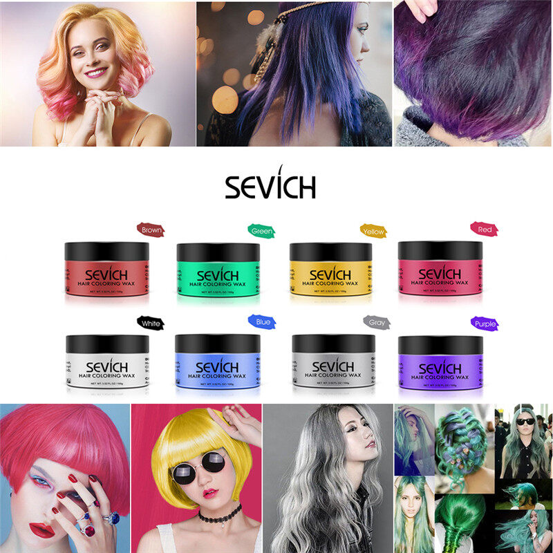 SEVICH 10 Colors Temporary Hair Color Dye Wax 120g Men Women Hair ...