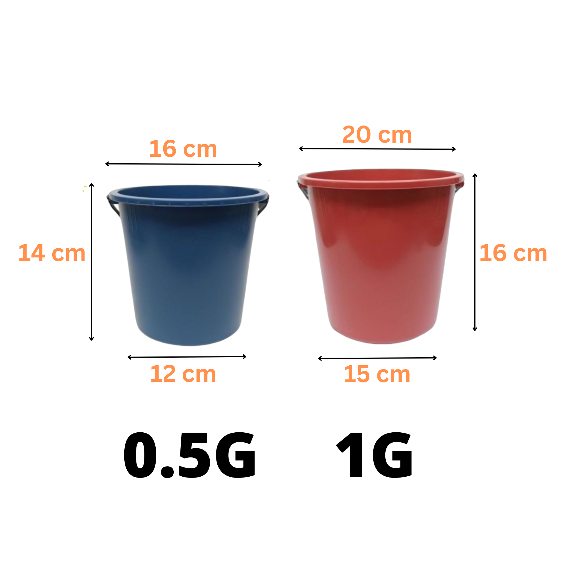 1-6 gallon Jooly Pail / Plastic Pail / Bucket / Baldi Air / Bakul ...