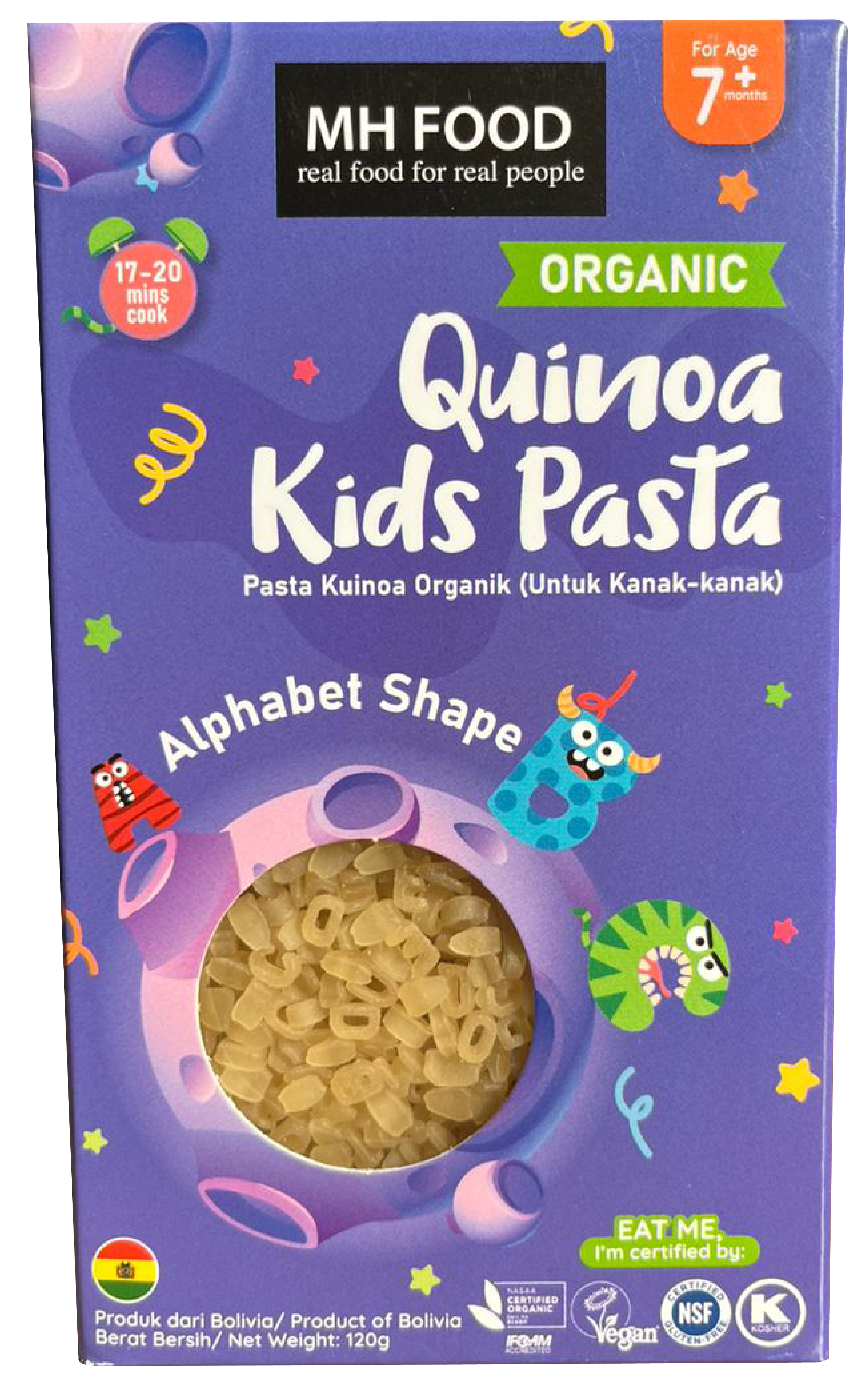 MH FOOD Premium Organic Quinoa Kids Pasta, 7+ months, gluten-free ...