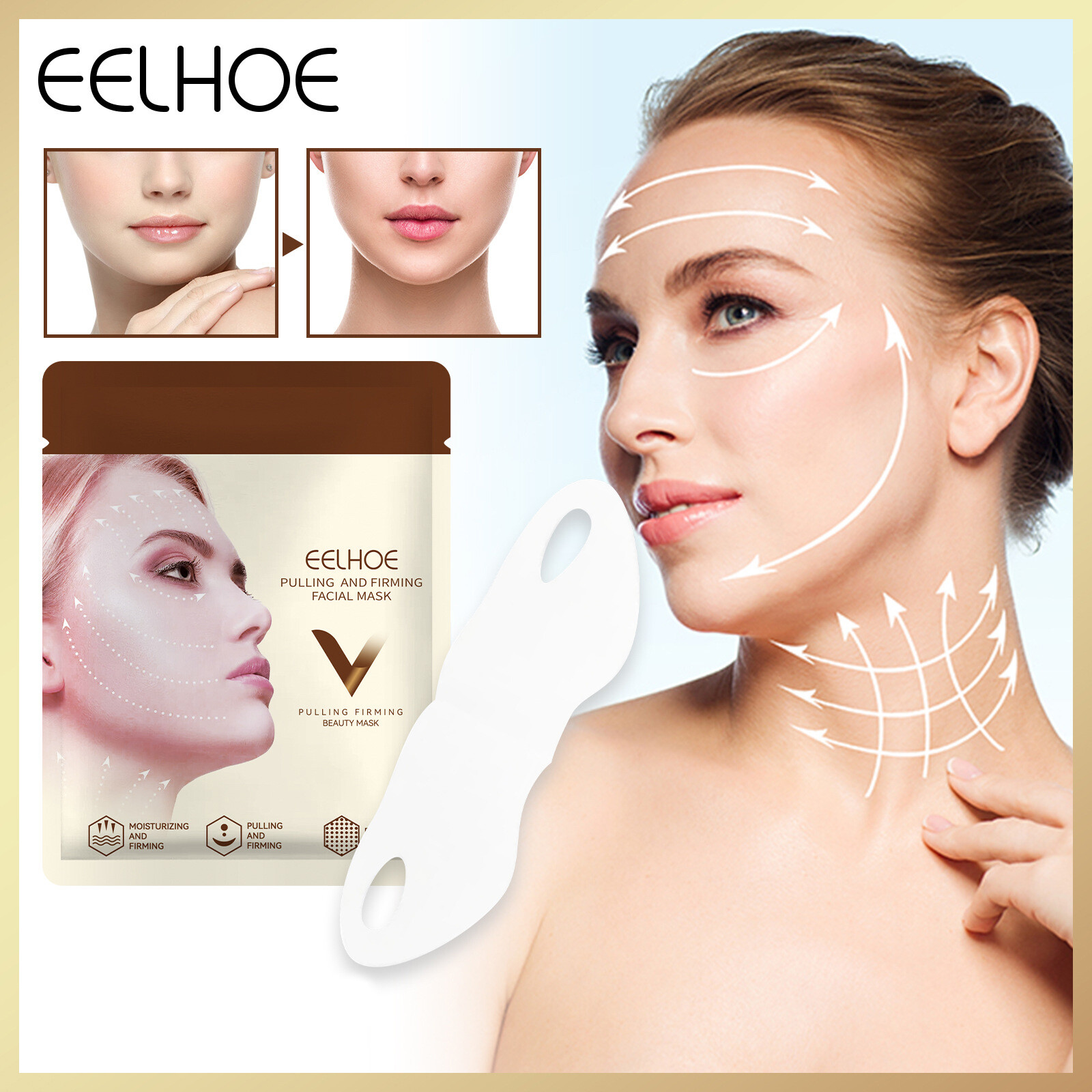 Eelhoe Pulling And Firming Facial Mask Lifting Facial Mask V Shape Face ...