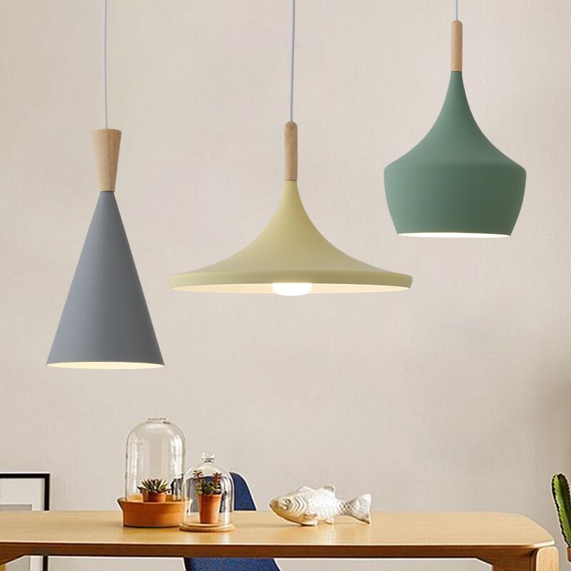 Nordic modern Ceiling lamp Aluminum Lampshade E27 pendant lights ...