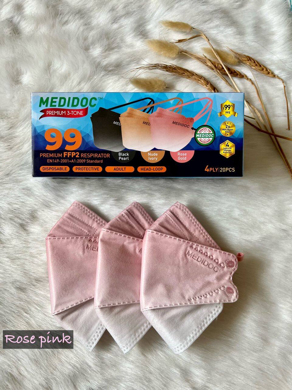 【SIRIM CERTIFIED】MEDIDOC KF94 MASK 4 PLY [100% ORIGINAL] Headloop Mask ...