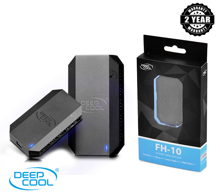Deepcool FH-10 PWM Fan Hub (10 Port, Sata Power, 4 Pin PWM, FH 10) DP ...