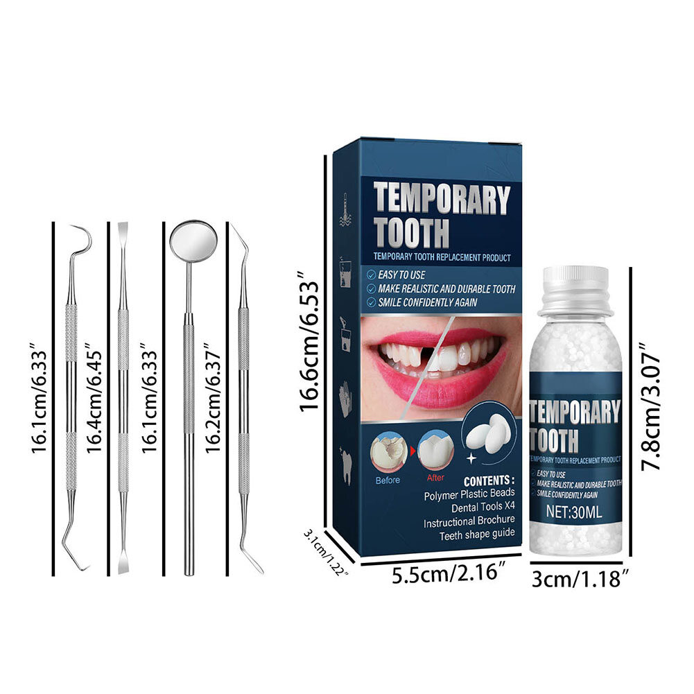 MUS Plastic Teeth Glue Set Makeup Dentures Modified Temporary Filling ...