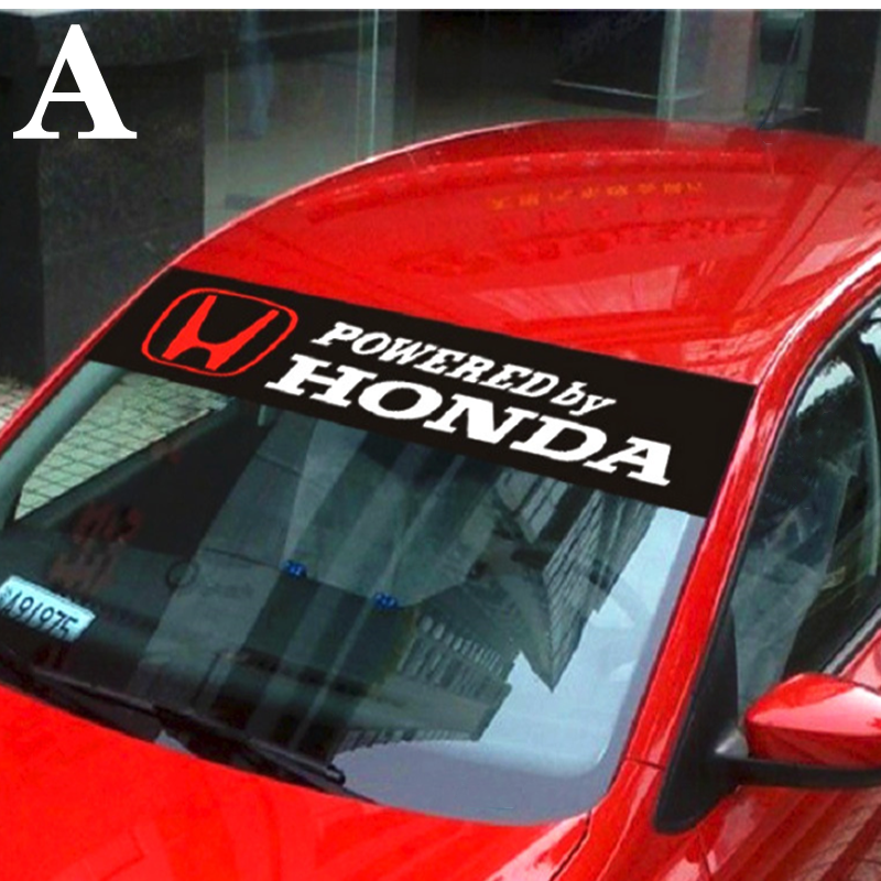 HONDA Windshield Stickers Waterproof Front Rear Windscreen Windshield ...