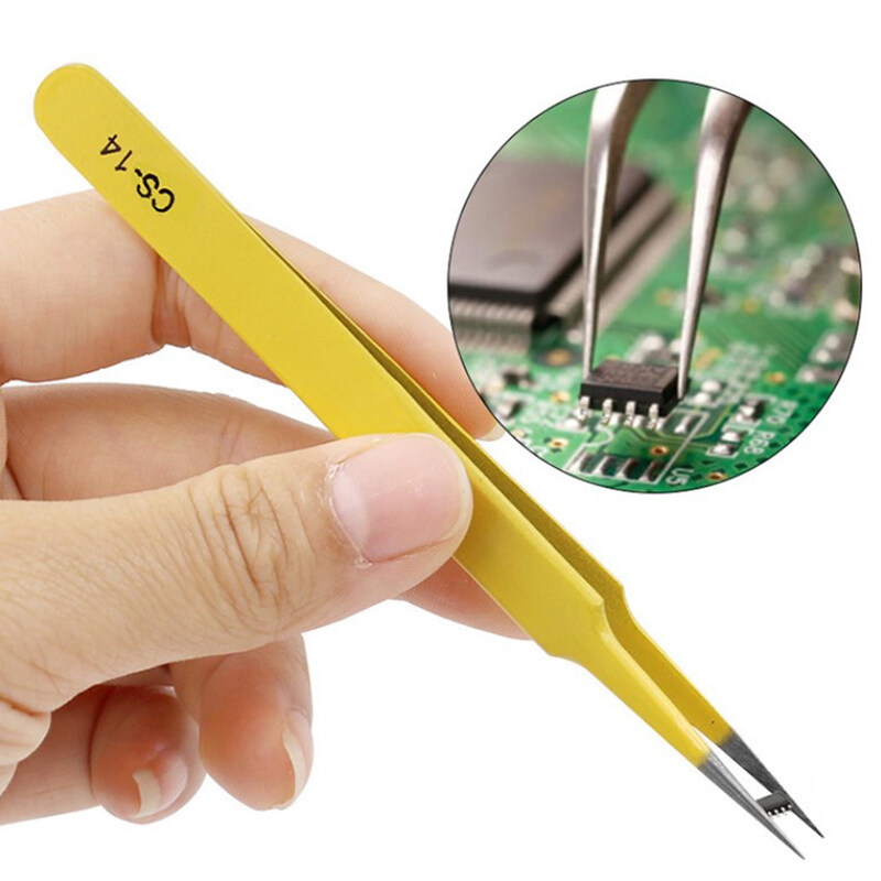 【Flash sale】Anti-Static Stainless Steel Tweezers Set for Electronics ...