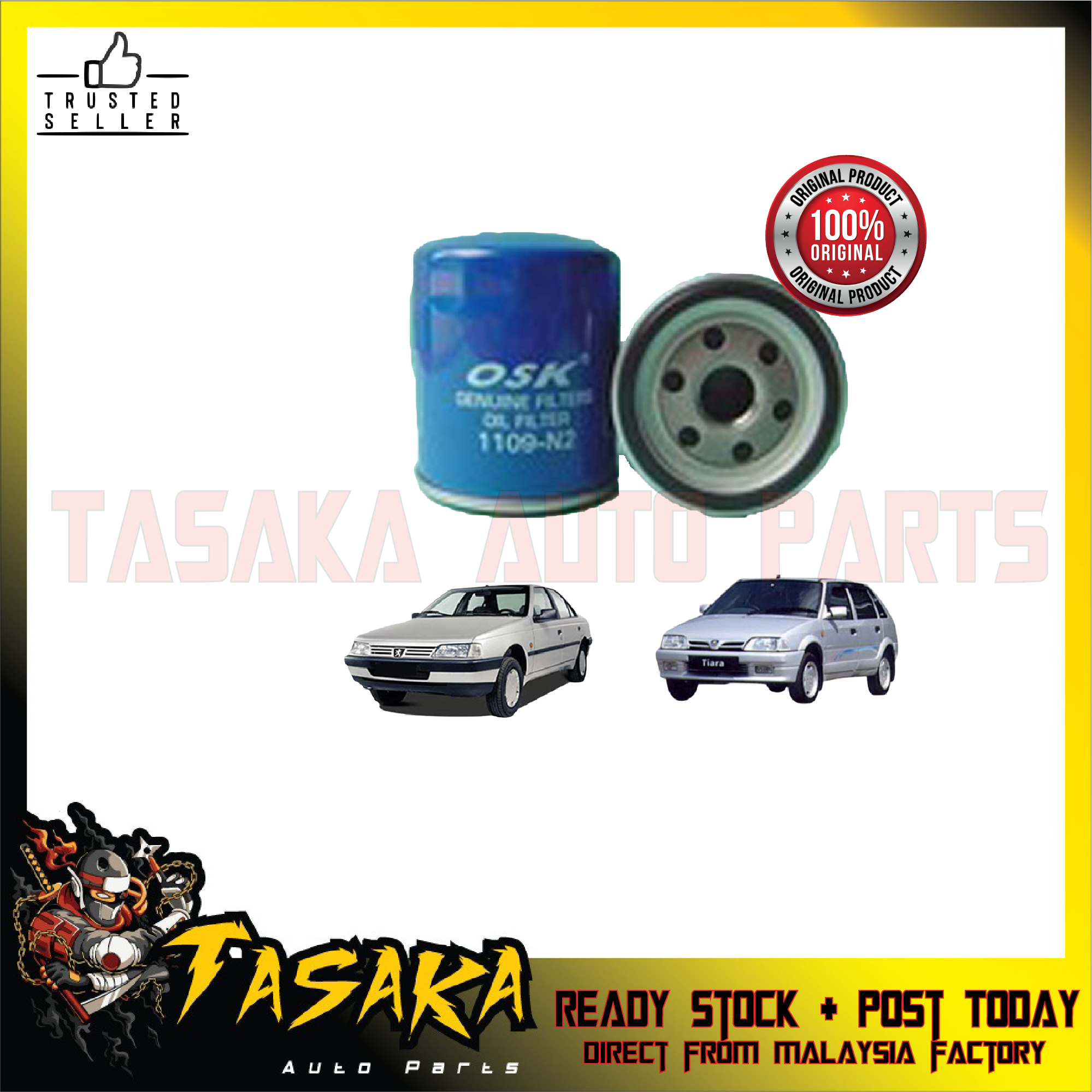 OSK OIL FILTER PROTON TIARA PEUGEOT 405 (1109N3) | Lazada