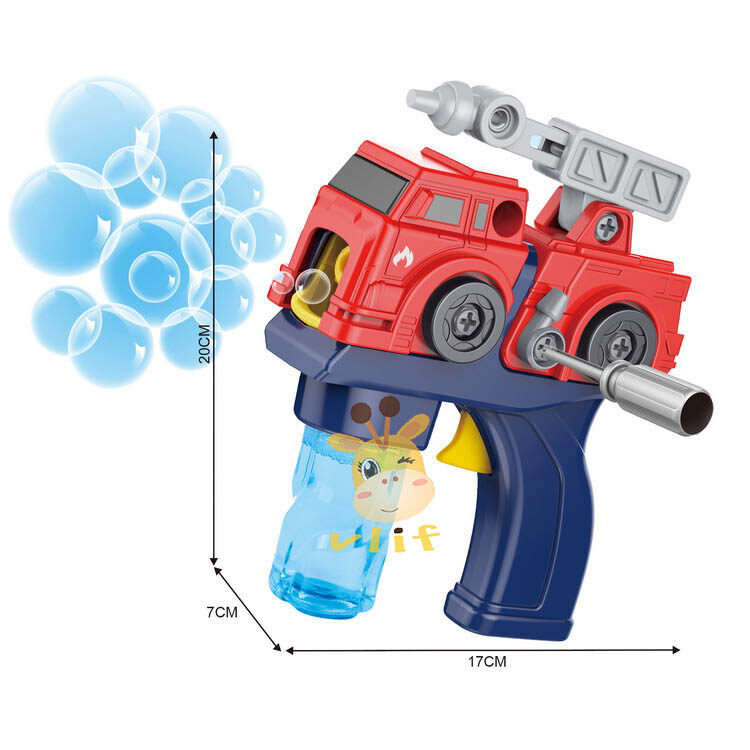 Truck Bubblegun DIY assemble Puzzle Fire Truck Vehicle cartoon Bubble ...