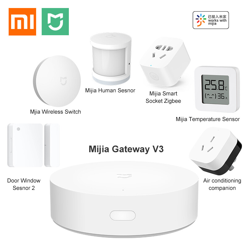 Xiaomi สมาร์ทโฮมชุด Mi Gateway 3สวิตช์ไร้สาย,เซ็นเซอร์ร่างกายมนุษย์ ...
