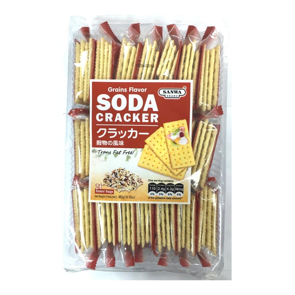 Sanwa Biscuit Soda Cracker (480g) ( 6 flavour ) | Lazada