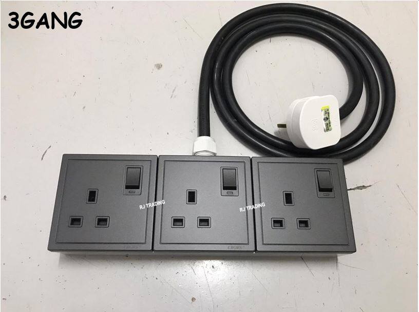 (READY STOCK) 0.5m-10m HEAVY DUTY EXTENSION 3 WAYS / GANG EXTENSION ...