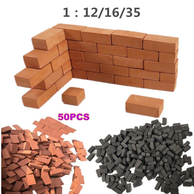 50Pcs/Set 1:16/12/35 Scale Mini Bricks Model Antique Micro Landscape ...