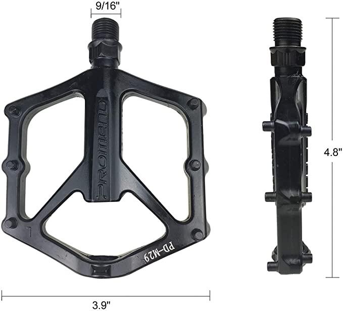 BNVB 1คู่แป้นเหยียบจักรยานเสือภูเขาลื่นอะลูมิเนียมน้ำหนักเบาโลหะผสม ...