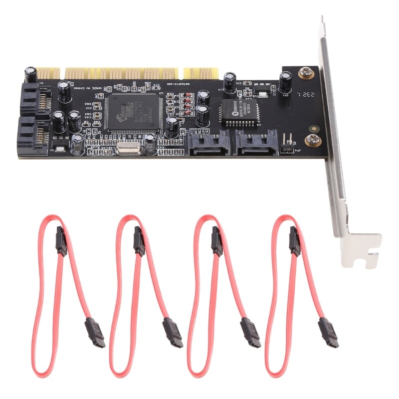 Internal PCI Sata for Raid Controller Expansion Card PCI to 4 Sata ...