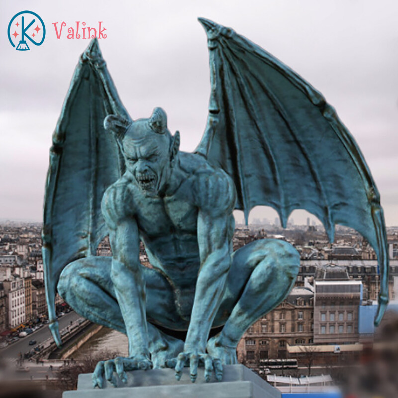 Valink Gargoyle Demon Statue Evil Winged Devil Gargoyle Sculpture Resin ...