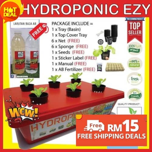 🔥 HIDROPONIK SET 🔥 / HYDROPONIC SET KIT STARTER™ 🎁 6 NETT 🎁 FULLSET ...