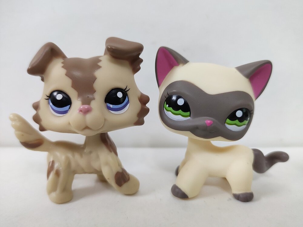 3ชิ้น/ล็อต LPS Toy Pet Shop Cat #933 #2291 #816 Littlest Pet Shop Kid ...
