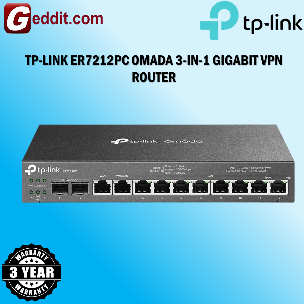 TP-LINK OMADA GIGABIT VPN ROUTER WITH PoE+ PORTS AND CONTROLLER ABILITY ...