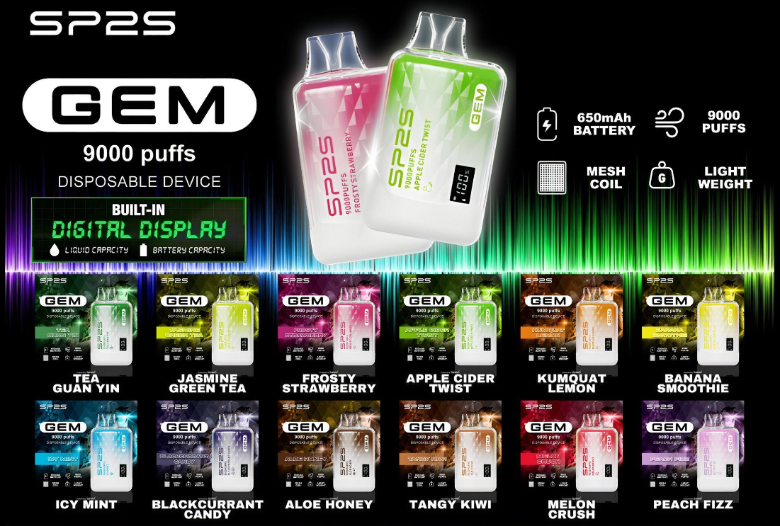 sp2s gem 9000puffs disposable pod | Lazada