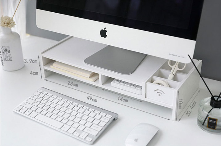 MODERN MONITOR SCREEN RISER SHELF LAPTOP STAND DESKTOP CABINET COMPUTER ...