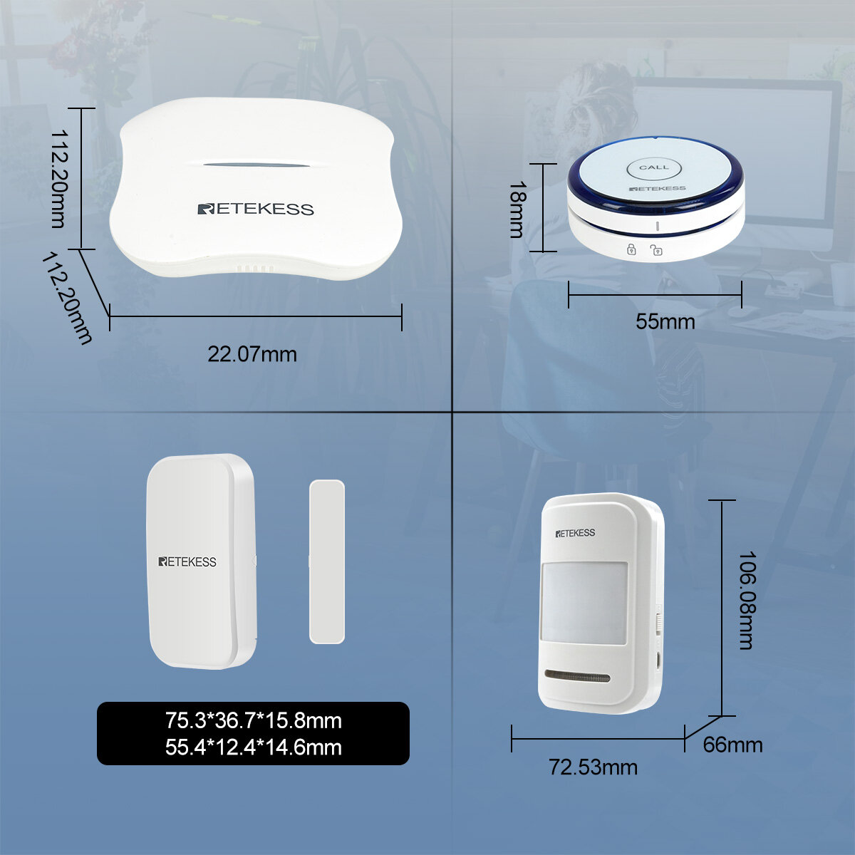 Retekess WiFi Smart Home Security Systems TH011 TH013 TH015 TH016 ...