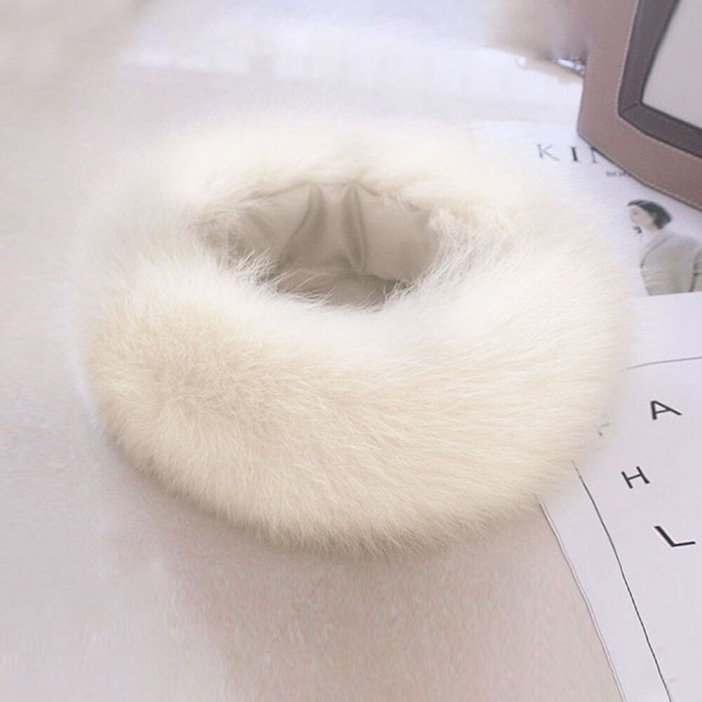 Women Shawl Fluffy Faux Fur Collar Neck Cape Scarf Stole Wrap Cocktail ...