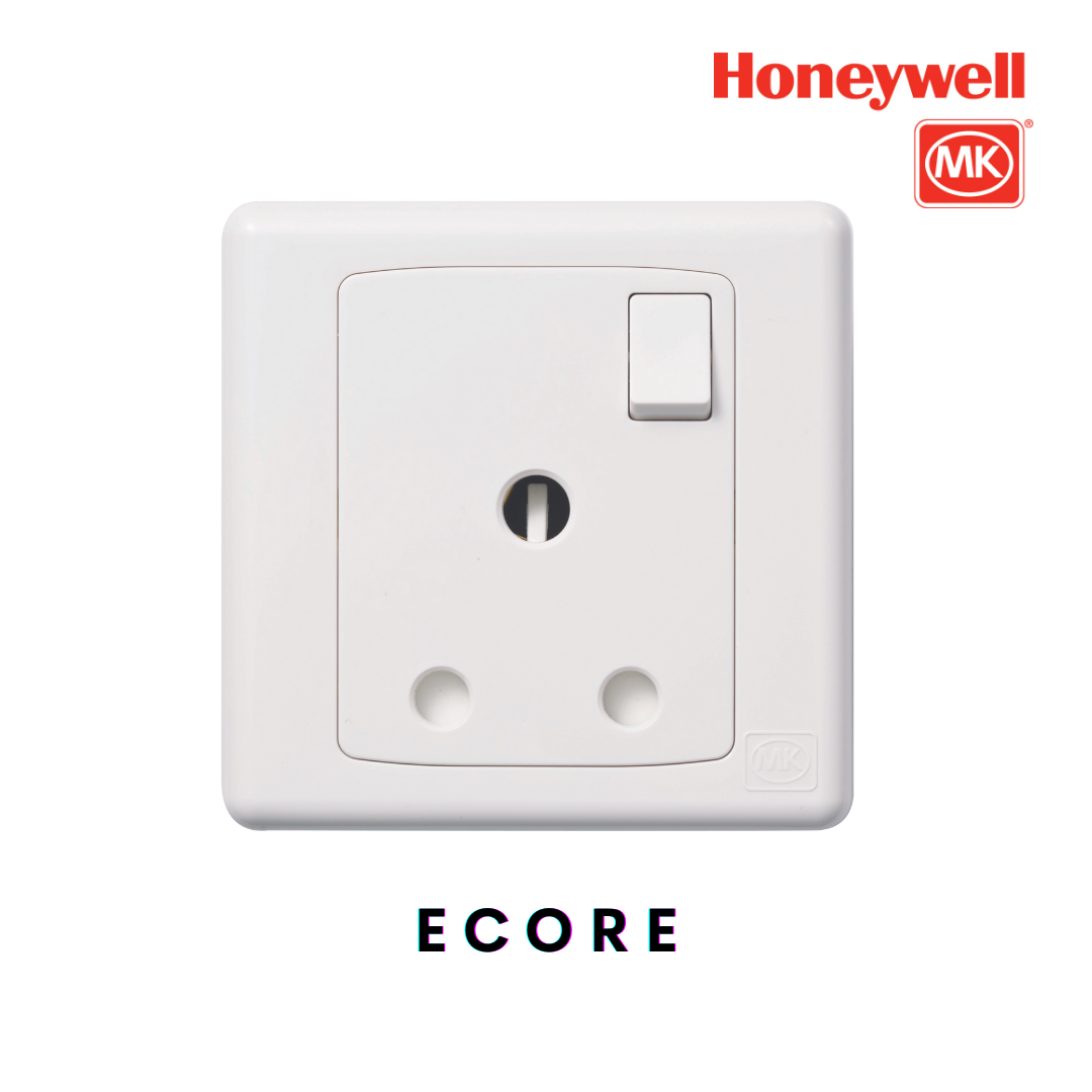 MK Ecore Series 13A / 15A Switch Socket Outlet / Telephone Socket with ...