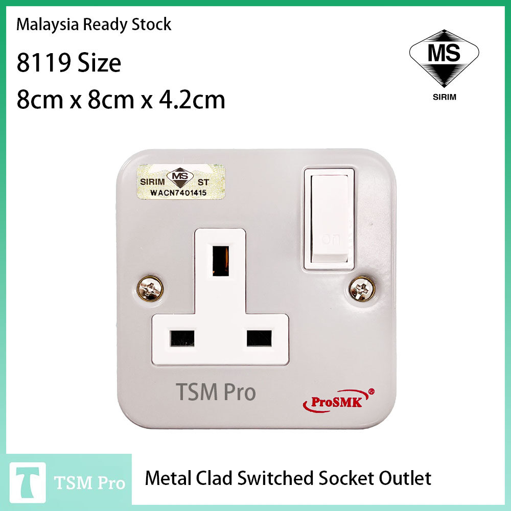 13A 1Ways/ 2Ways 1Gang/ 2Gang Heavy Duty Metal Clad Switched Socket ...