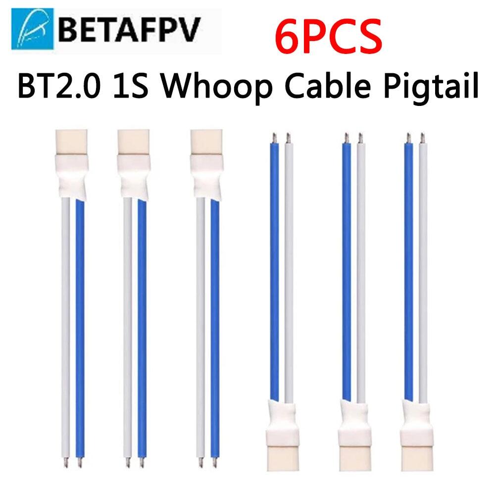 6PCS BETAFPV BT2.0 1S Whoop สาย Pigtail 22AWG BT2.0ชายสำหรับ BT2.0 300MAh 1S แบตเตอรี่ Brushless ...