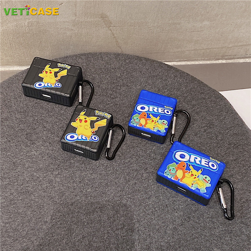 Ốp Tai Nghe Hoạt Hình Poke Mon Pikachu Oreo Hình Vuông Cho Apple ...