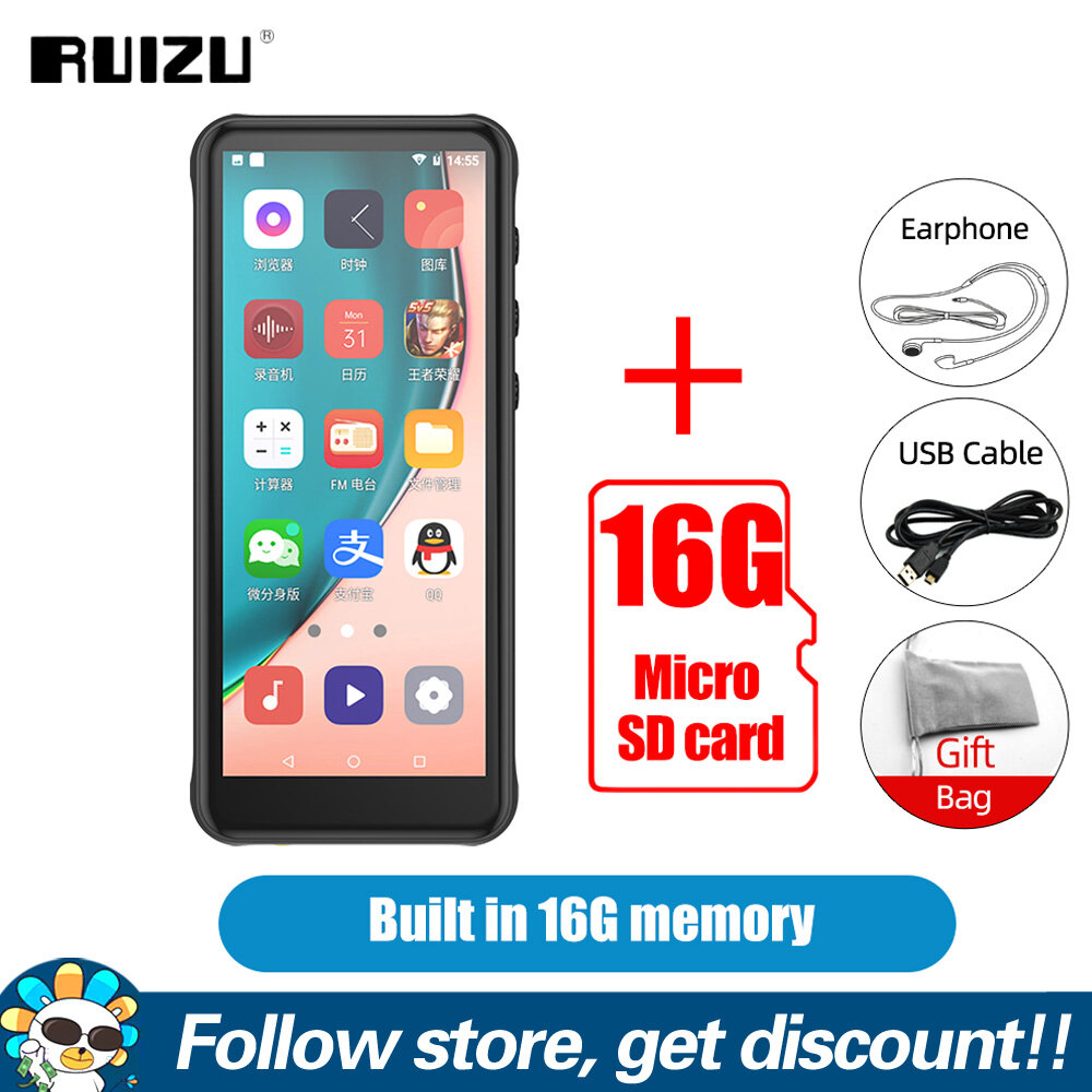 RUIZU Z80 WiFi Android MP5 MP4 MP3 Player Bluetooth HiFi Music Player ...