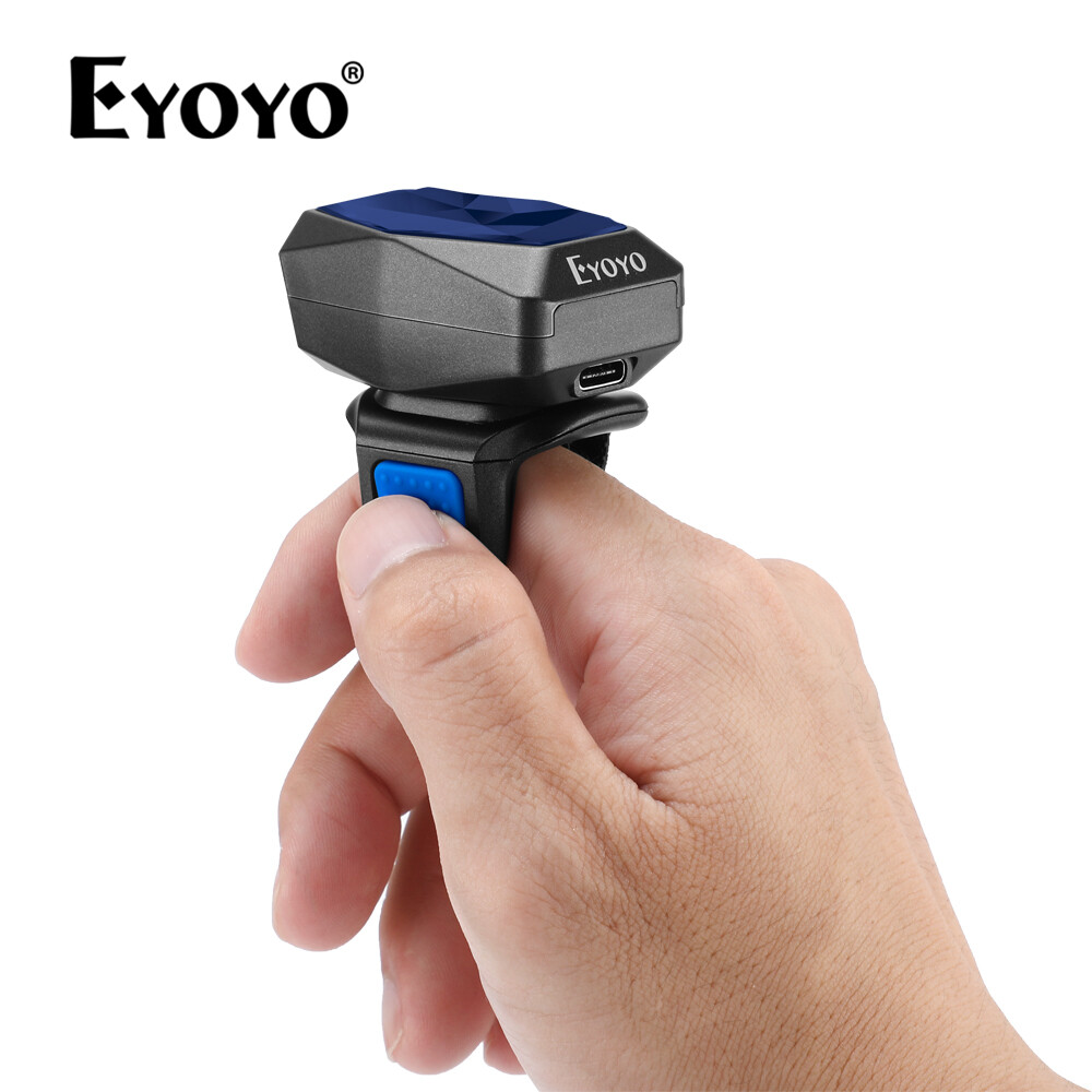 Eyoyo 2D Wearable Ring Barcode Scanner, Bluetooth & 2.4G Wireless & USB ...